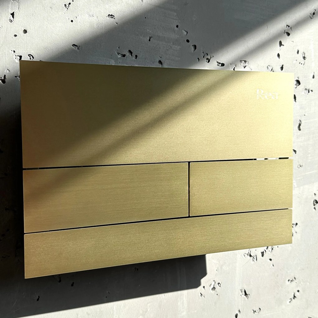 Rea, Ovládací tlačítko k podomítkovým systémům WC T Rea K011A-Q Gold Brush, REA-E0055