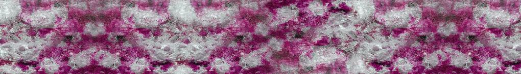 DIMEX | Fototapeta do kuchyně Abstraktní fialová malba KI-420-284 | 420 x 60 cm | fialová, šedá