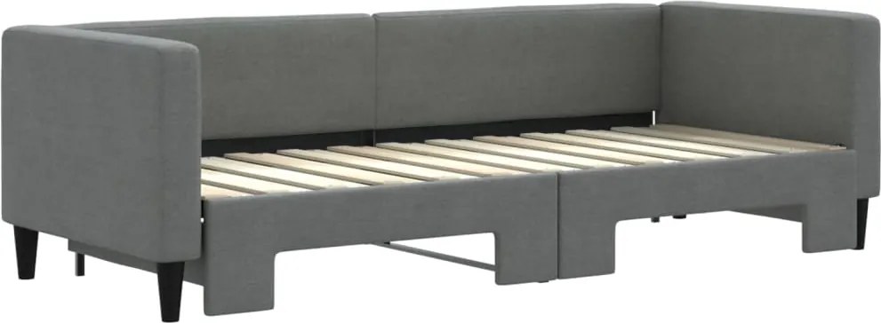 Válenda s přistýlkou tmavě šedá 80 x 200 cm textil 3196574