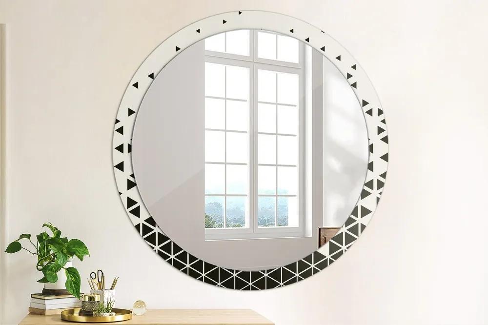 Kulaté dekorativní zrcadlo Abstraktní geometrická fi 100 cm