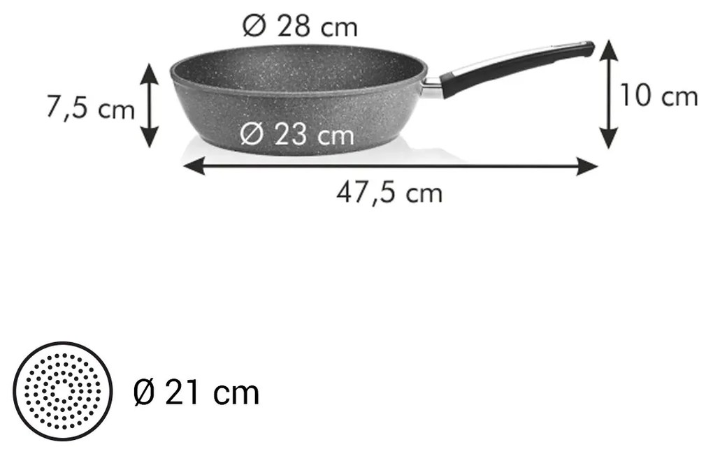 Pánev hluboká i-PREMIUM Stone ø 28 cm