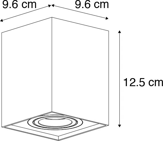 Chytrý bodový reflektor černý nastavitelný vč. WiFi GU10 - Quadro Up