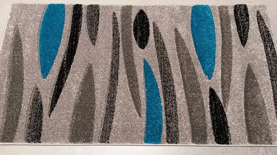 Kusový koberec FANTASY šedý tyrkys 200x290