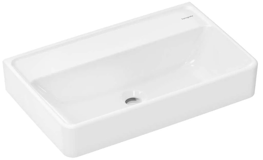Hansgrohe Xanuia Q - Umyvadlo 60x37 cm, bez přepadu, bez otvoru pro baterii, bílá 60216450