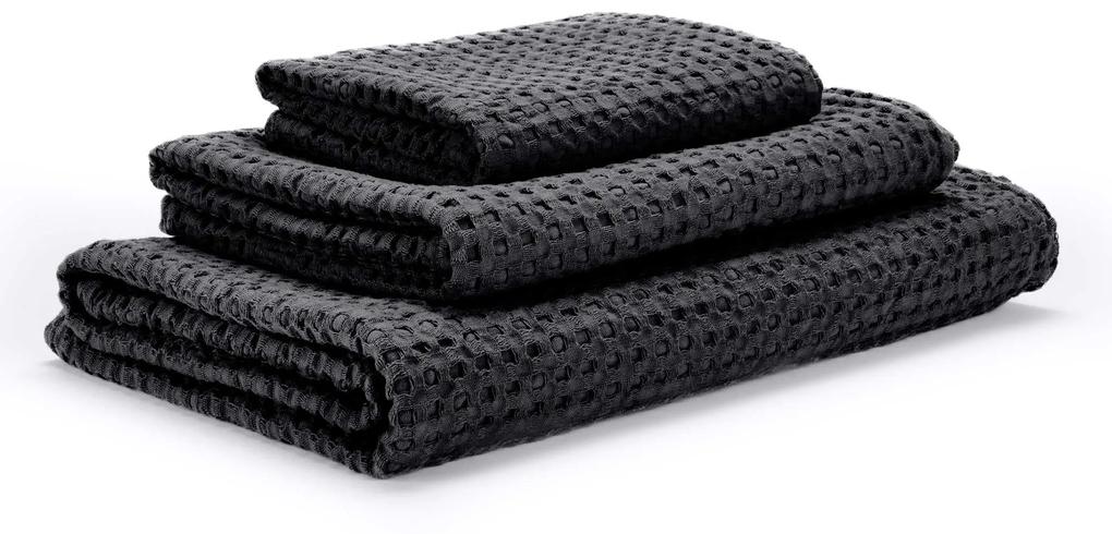 Abyss & Habidecor Pousada černá retro ručníky ze 100% egyptské bavlny Abyss Habidecor | 990 Black, Velikost 65x140 cm