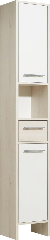 XXXLutz VYSOKÁ SKŘÍŇ, bílá, barvy pinie, 33/196/28 cm Carryhome - Koupelnové série - 001977024107
