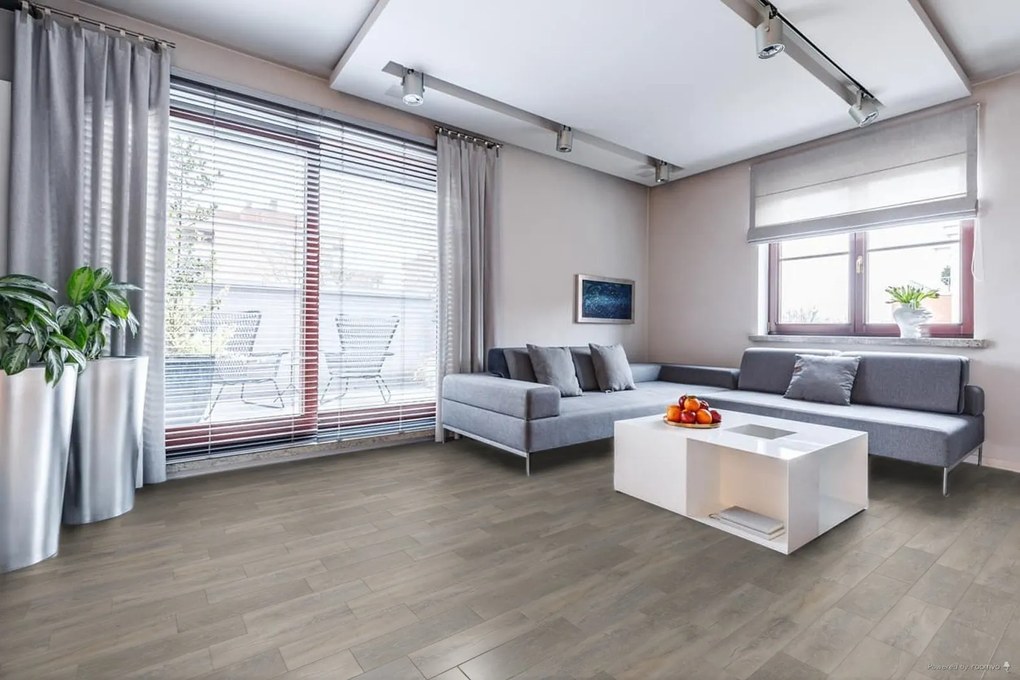 Oneflor AKCE: Lepená podlaha cm Vinylová podlaha lepená ECO 55 056 Old Oak Greige  - dub - Lepená podlaha