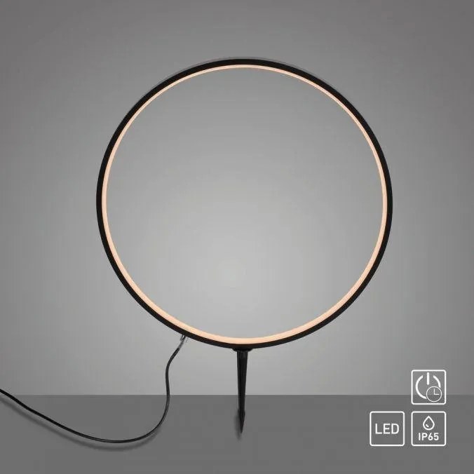 LD 19511-18 ZIRKULU LED venkovní svítidlo se zápichem průměr 50cm černá IP65 s časovačem do zahrady 3000K - JUST LIGHT