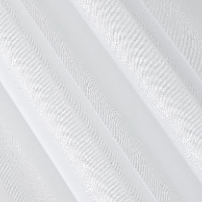 Bílá záclona ESEL na pásce vyrobena z hladké lesklé látky 350x140 cm