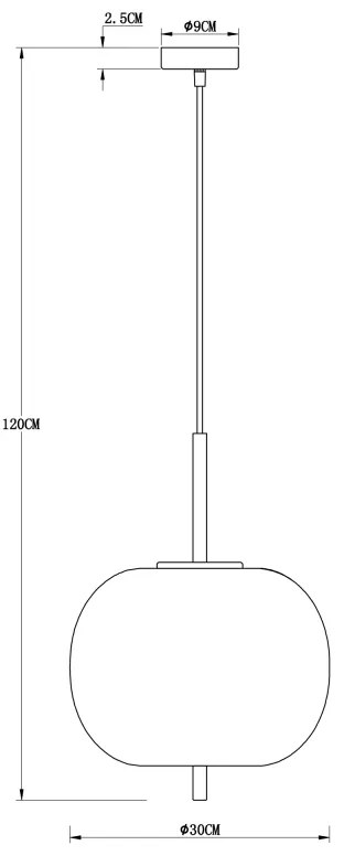 GLOBO BLACKY I 15345H1MM Závěsné svítidlo