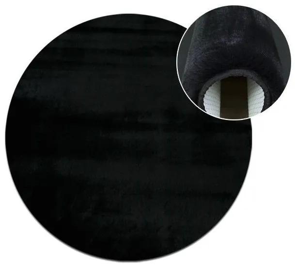 Kulatý koberec BELLAROSSA černý Rozměr: průměr 80 cm | BIANO