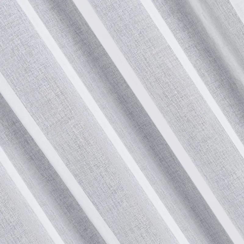Hladká bílá klasická záclona Elpida 350x150 cm