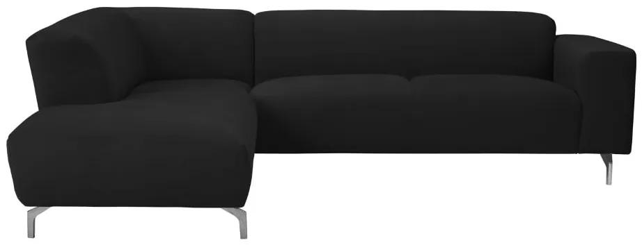 Černá rohová pohovka Windsor & Co Sofas Orion, levý roh