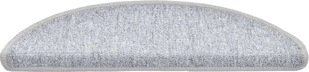 Schodové rohože 20 ks 56 x 17 x 3 cm světle šedé, půlkulaté 3365784