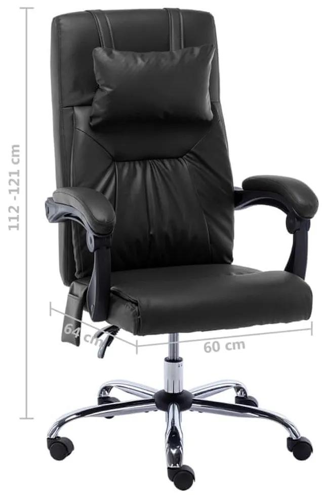 Petromila Masážní kancelářská židle černá umělá kůže