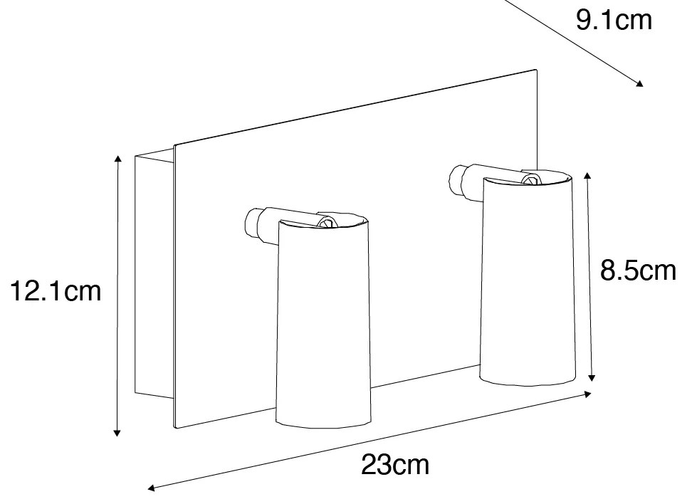 Moderní venkovní nástěnné svítidlo bílé vč. LED 2-světlo IP54 - Simon
