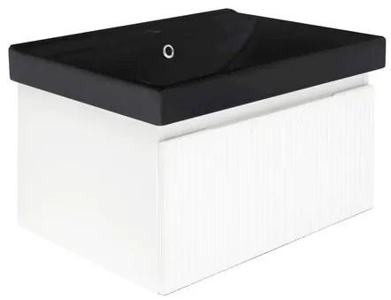 Koupelnová skříňka s umyvadlem SAT Evolution 58x30x45 cm bílá mat SATEVO60WMU1MB