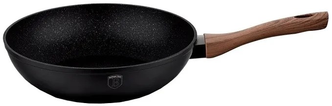 Pánev WOK s mramorovým povrchem 28 cm EBONY Line Rosewood BERLINGERHAUS BH-1719