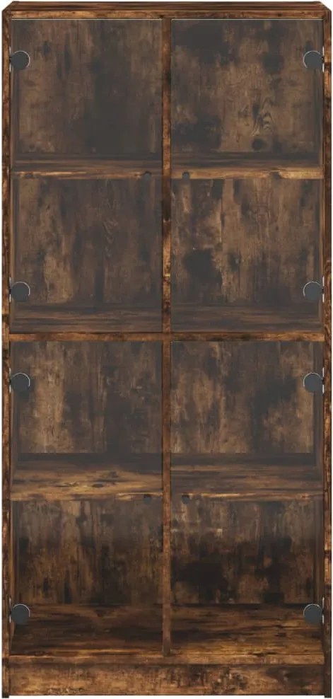 Highboard s dvířky kouřový dub 68x37x142 cm kompozitní dřevo 3295861