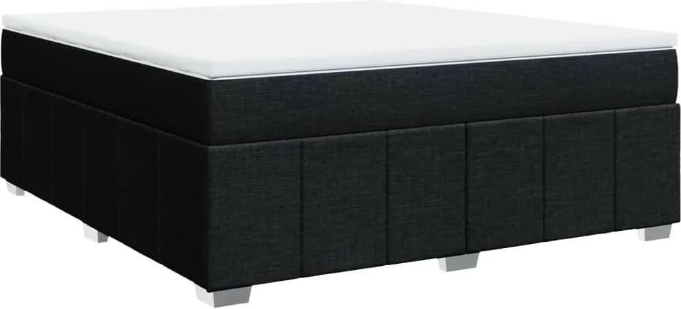 Box spring postel s matrací černá 180x200 cm textil 3285493