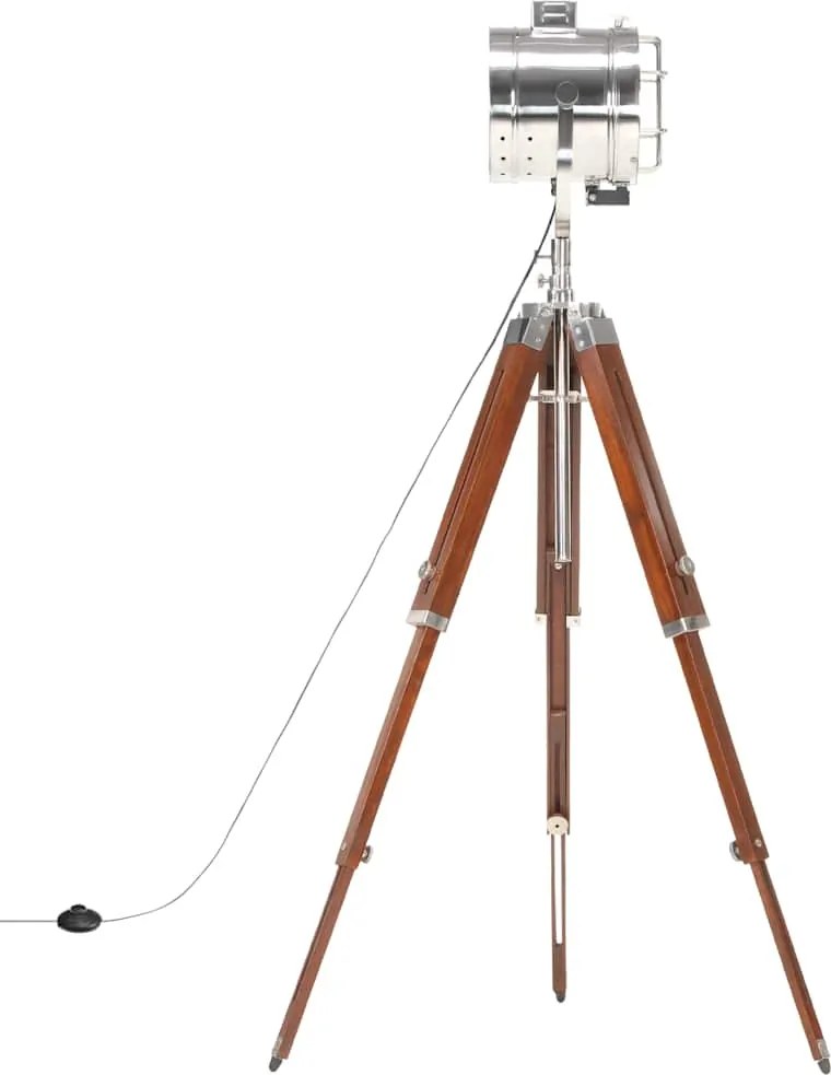 Stojací lampa na stativu masivní mangovníkové dřevo 165 cm 286113