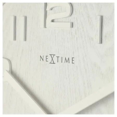 Designové nástěnné hodiny 3096wi Nextime Wood Wood Medium 35cm