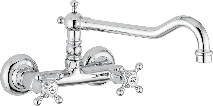 ARCADIA 8352 Nástěnná dřezová baterie, CHROM, Rozteč 150mm AR8352