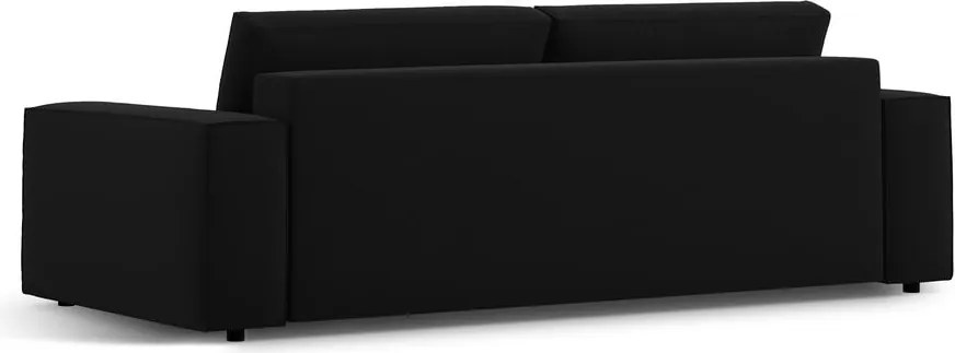 Černá sametová rozkládací/s úložným prostorem pohovka 247 cm Jodie – Micadoni