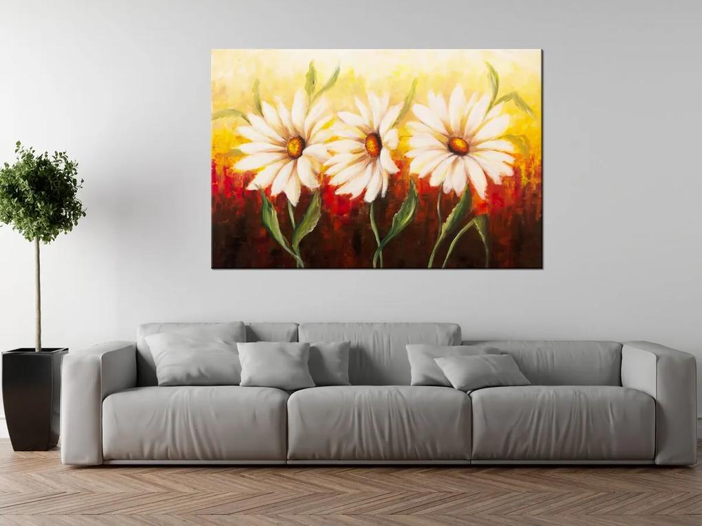 Gario Ručně malovaný obraz Krásné květiny Rozměry: 120 x 80 cm