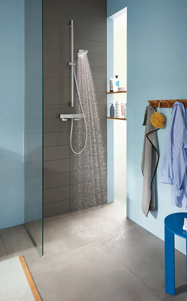 Hansgrohe Ecostat E, termostatická sprchová baterie, chromová, 15773000