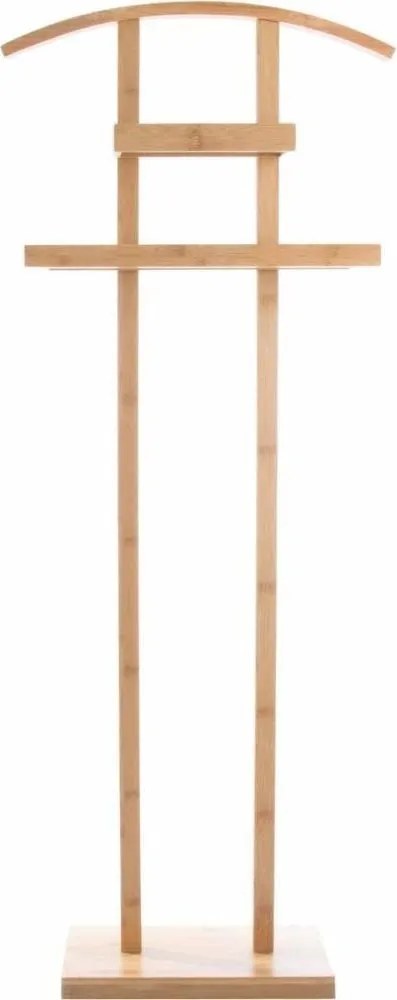 Závěs na oblek, oblečení, bambusový stojan s policí, 44,5x22x113 cm
