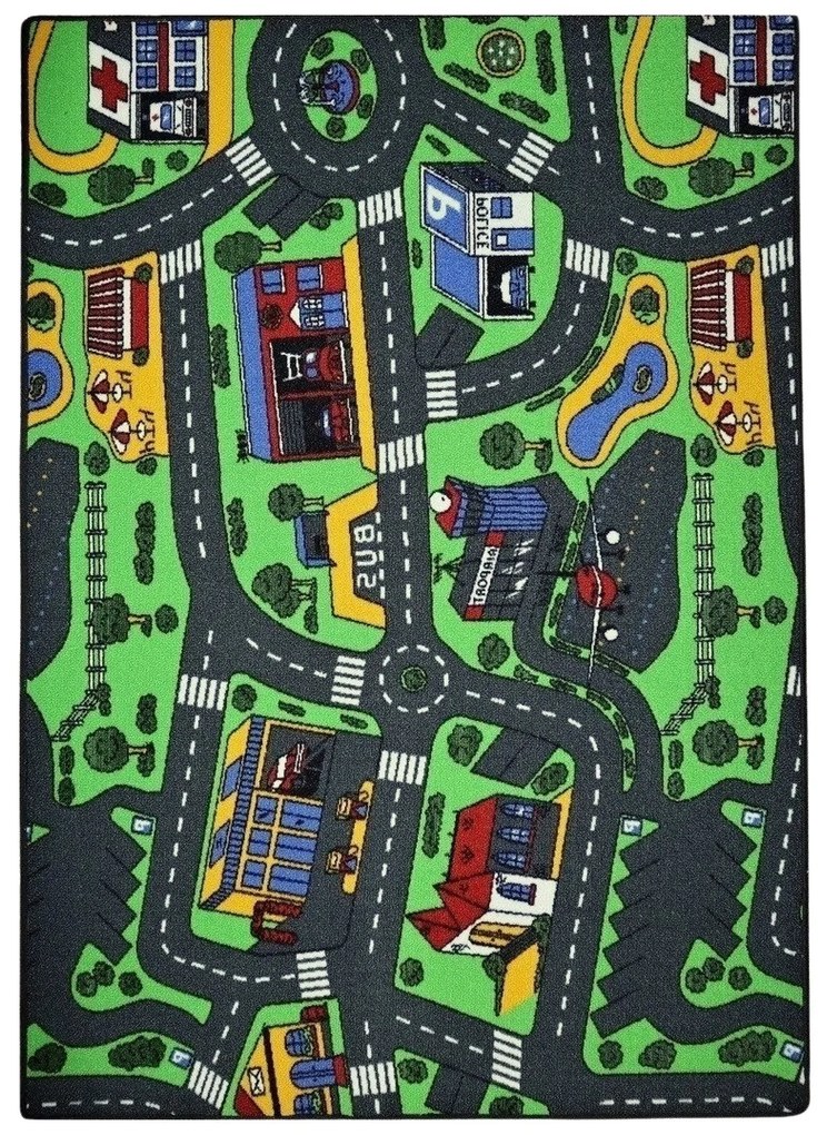Vopi, Dětský kusový koberec City life, 140x200, vícebarevná, dětský pokoj Biano.cz