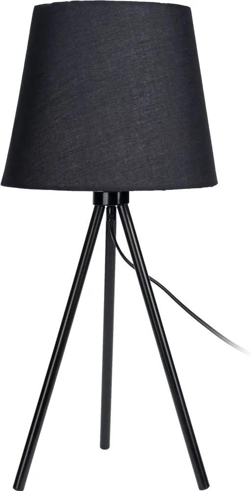 Kovová lampička, stolní, 55 cm - černá barva
