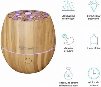 TrueLife AIR Diffuser D3 Light hnědá / Aroma difuzér a zvlhčovač vzduc