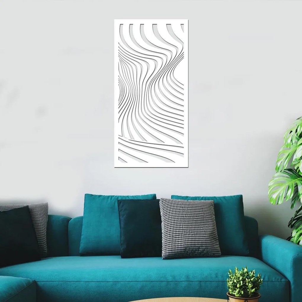 dřevo života Dřevěný dekorační panel VLNKY Zvolte rozměr (cm): 30x60, Zvolte barvu dekoru: Černá
