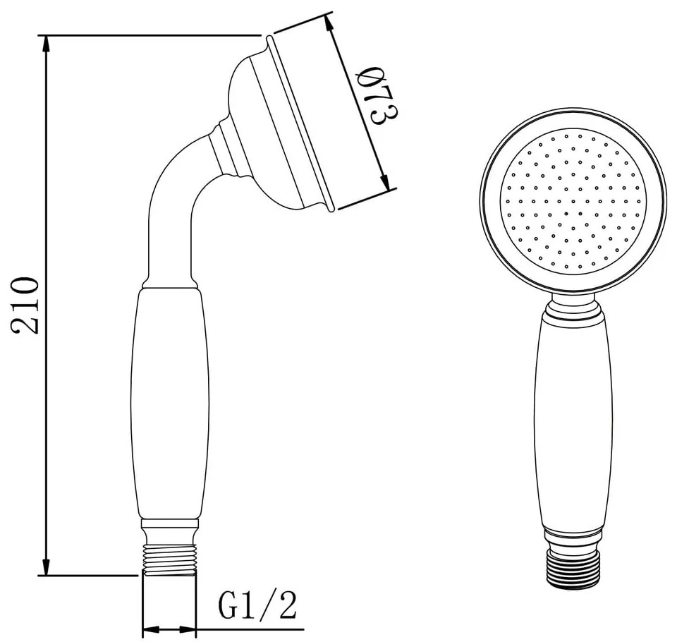 Mosazná sprchová hlavice v leskle stříbrné barvě ø 7 cm Epoca – Sapho