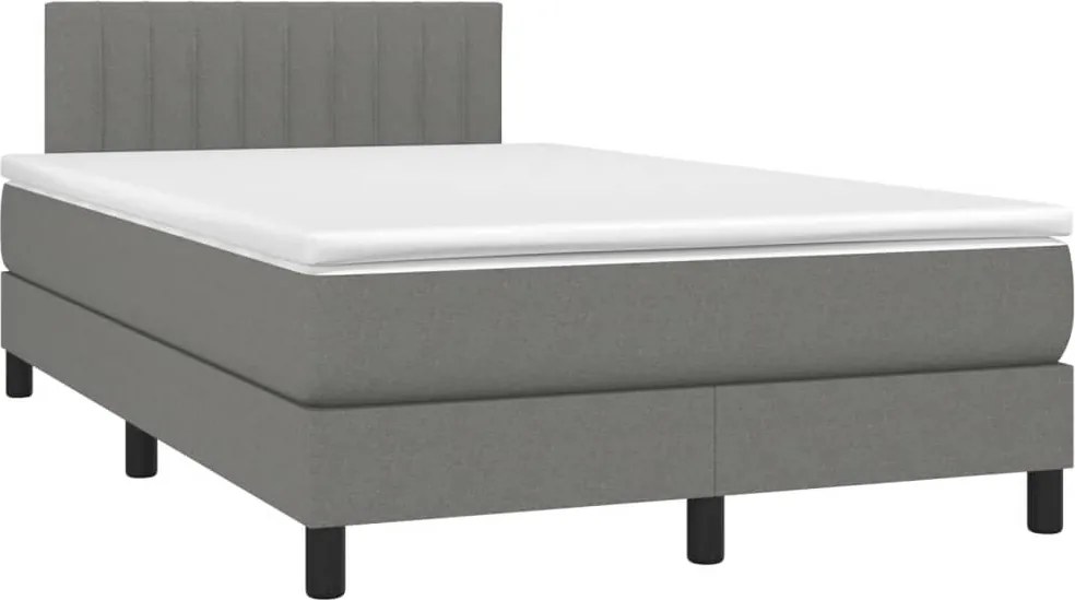 Box spring postel s matrací tmavě šedá 120x190 cm textil 3269738