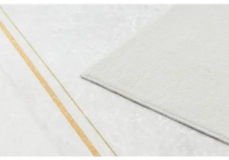Dywany Luszczow Kusový koberec ANDRE pratelný 1150 Monstera odchází, kostka protiskluz, bílá / zlato Rozměr koberce: 80 x 150 cm