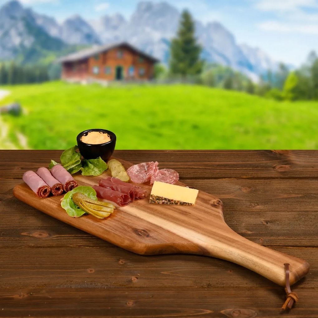 Prkénko na krájení BREWLY 42x17 cm z masivu hnědý