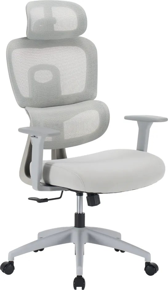 Ergonomická kancelářská židle NEONIT - šedá síťovina / nosnost 150 kg