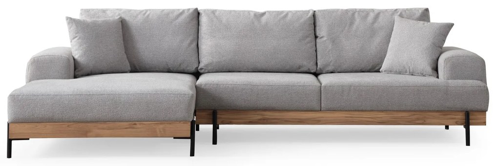 Hanah Home Rohová pohovka ETI dub šedá levá 280 cm
