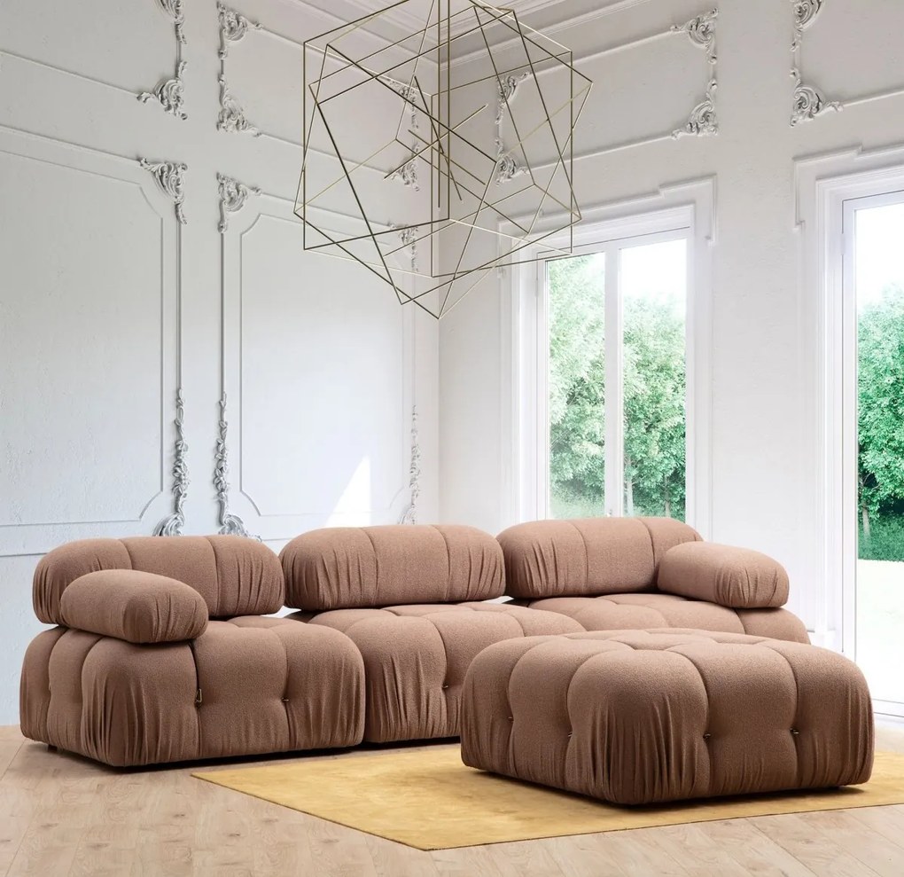 Taburet Bubble 95 cm bouclé - výběr z 8 provedení