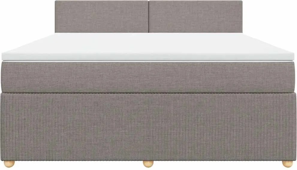 Box spring postel s matrací taupe 180x200 cm textil 3289832