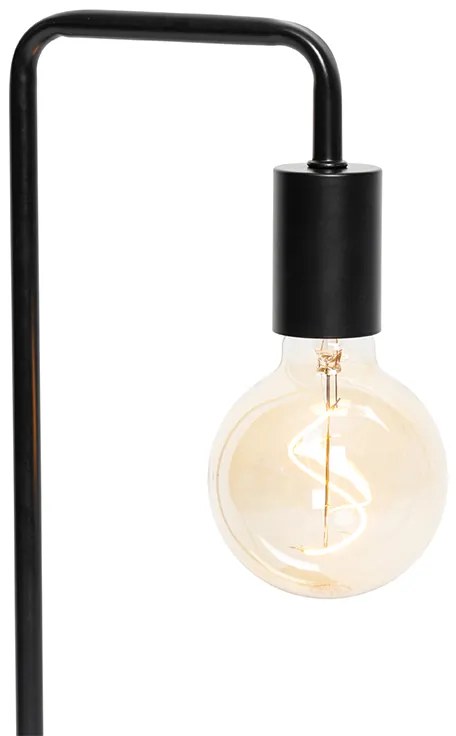 Moderní stolní lampa černá s bezdrátovým nabíjením - Facil
