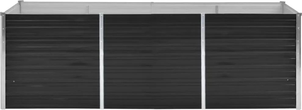 vidaXL Vyvýšený záhon 240 x 80 x 77 cm pozinkovaná ocel [45726] Barva: antracitová