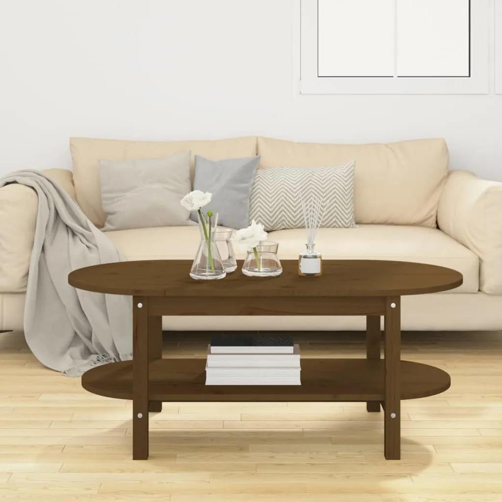 vidaXL Konferenční stolek 110 x 55 x 45 cm masivní borové dřevo [822290] Barva: Šedá