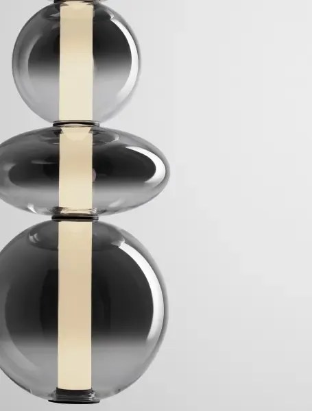 LED stmívatelné černo-šedé designové svítidlo Bally