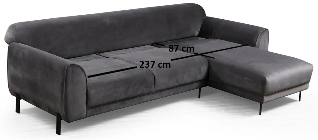 Hanah Home Pohovka IMAGE antracit pravý roh 560ARE1143