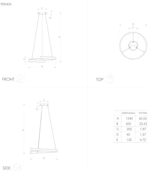 Eglo 900404 - LED Stmívatelný lustr na lanku ANDABAIA-Z LED/42,5W/230V