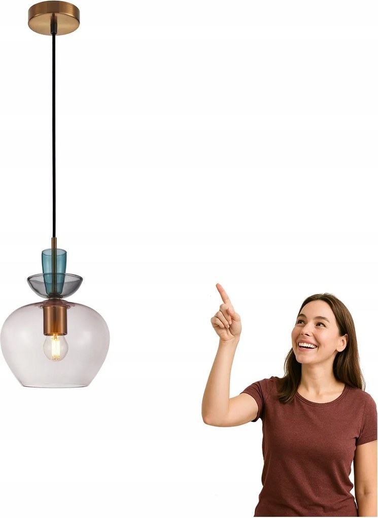 Závěsná lampa Fanda PND-31882-1-GD-PK Italux